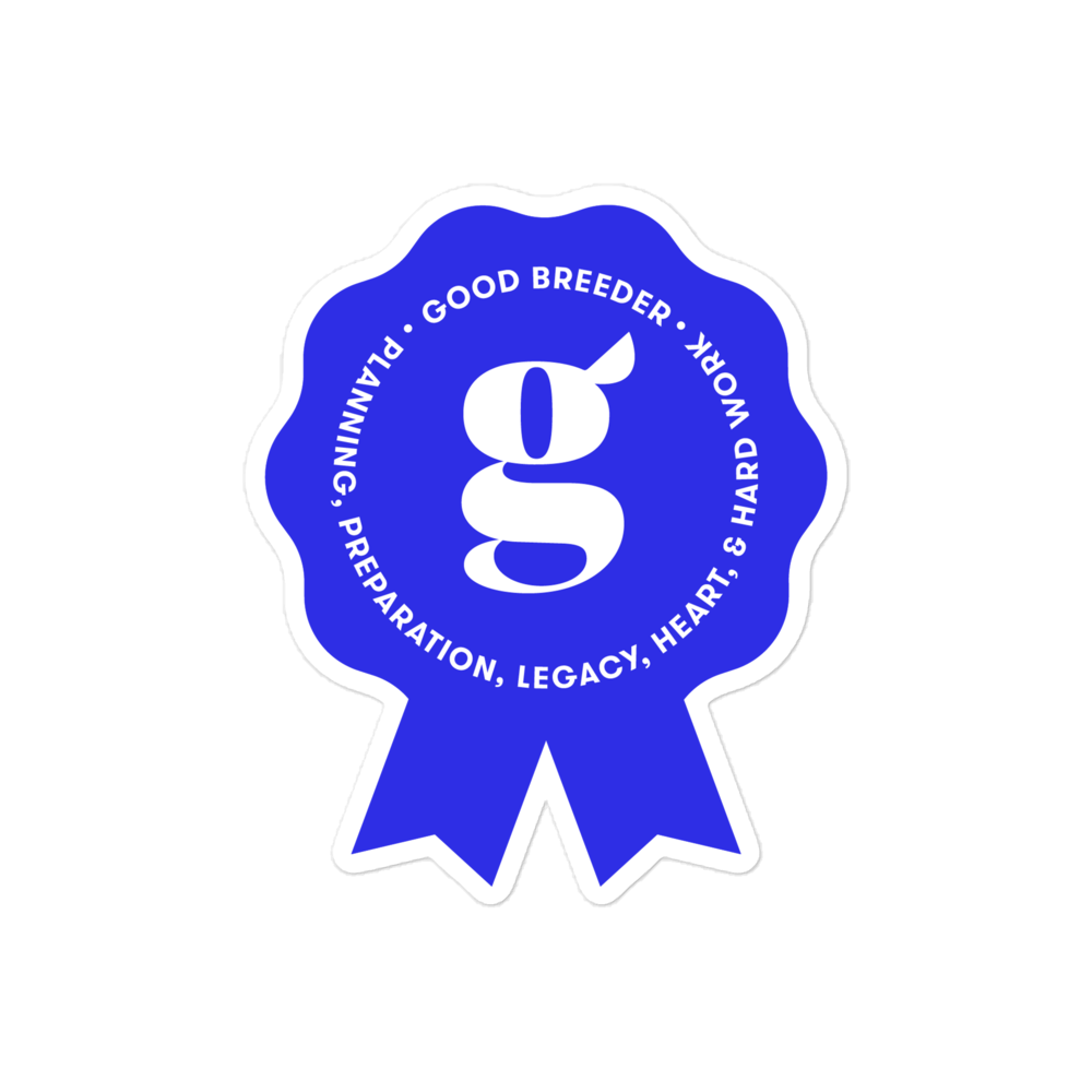 Good Breeder Badge Sticker – Good Dog Store